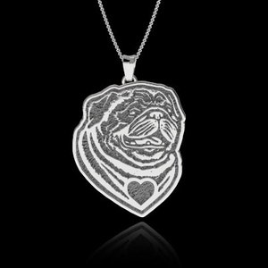 Pug Jewelry. Sterling Silver Pendant and Necklace. Great for All the ...