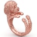 Handmade Cute Poodle Cuddle Wrap Ring Sterling Silver 14k - Etsy
