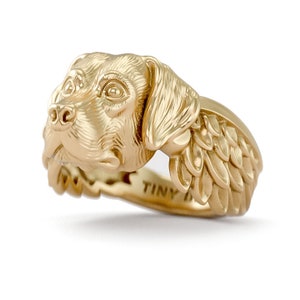 Labrador Retriever Angel Wings Memorial Ring for All Pet and Animal ...