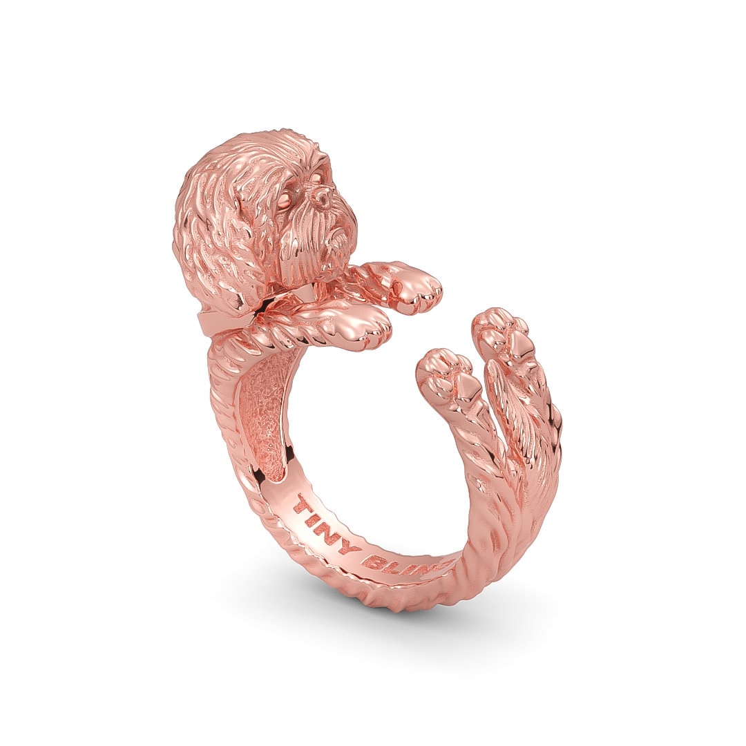 Handmade Shih Tzu Cuddle Wrap Ring Sterling Silver 14k Gold - Etsy