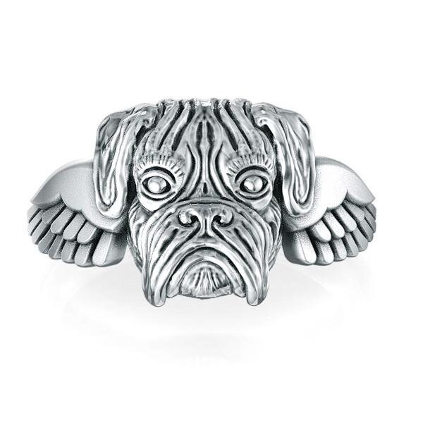 Boxer Breed Angel Wings Memorial Ring for All Pet and Animal Lovers - Etsy