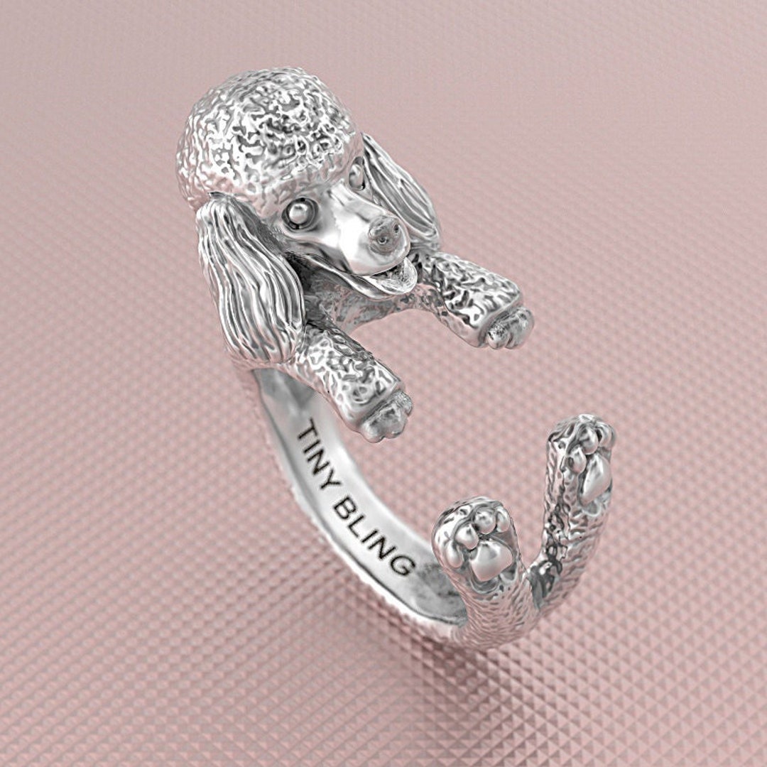 Poodle Puppy Ring in Oxidized Sterling Silver. Great for All the Dog ...