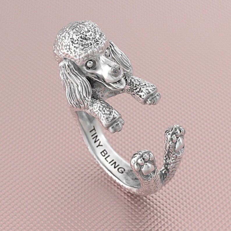 Poodle Puppy Ring in Oxidized Sterling Silver. Great for All the Dog ...