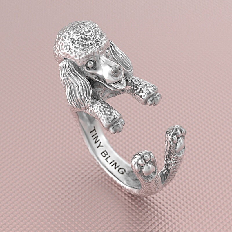 Poodle Puppy Ring in Oxidized Sterling Silver. Great for All the Dog ...