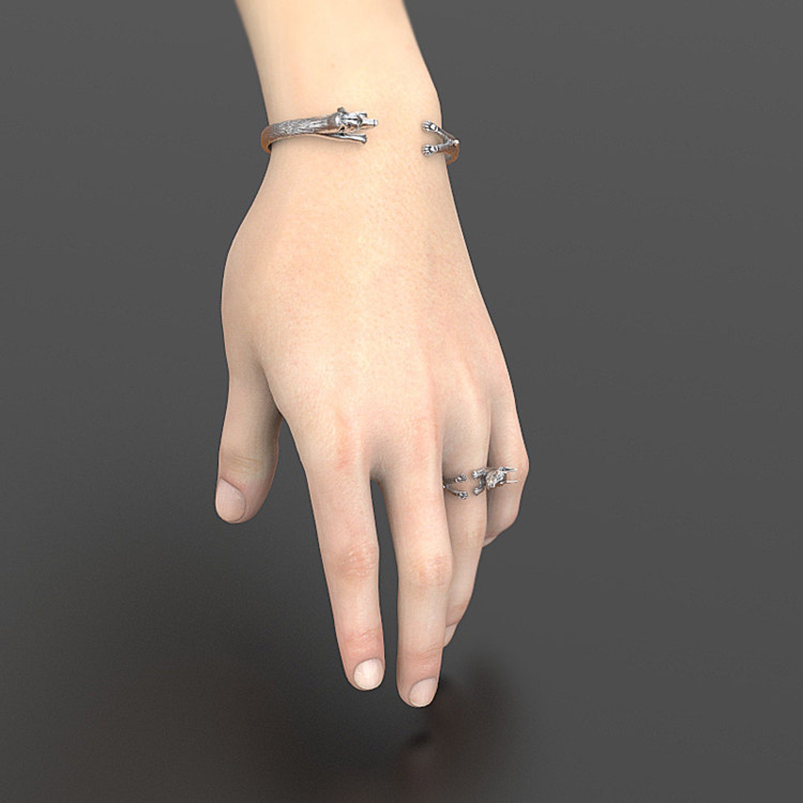 Handmade Doberman Pinscher Jewelry Ring. 925 Sterling Silver or 14K ...