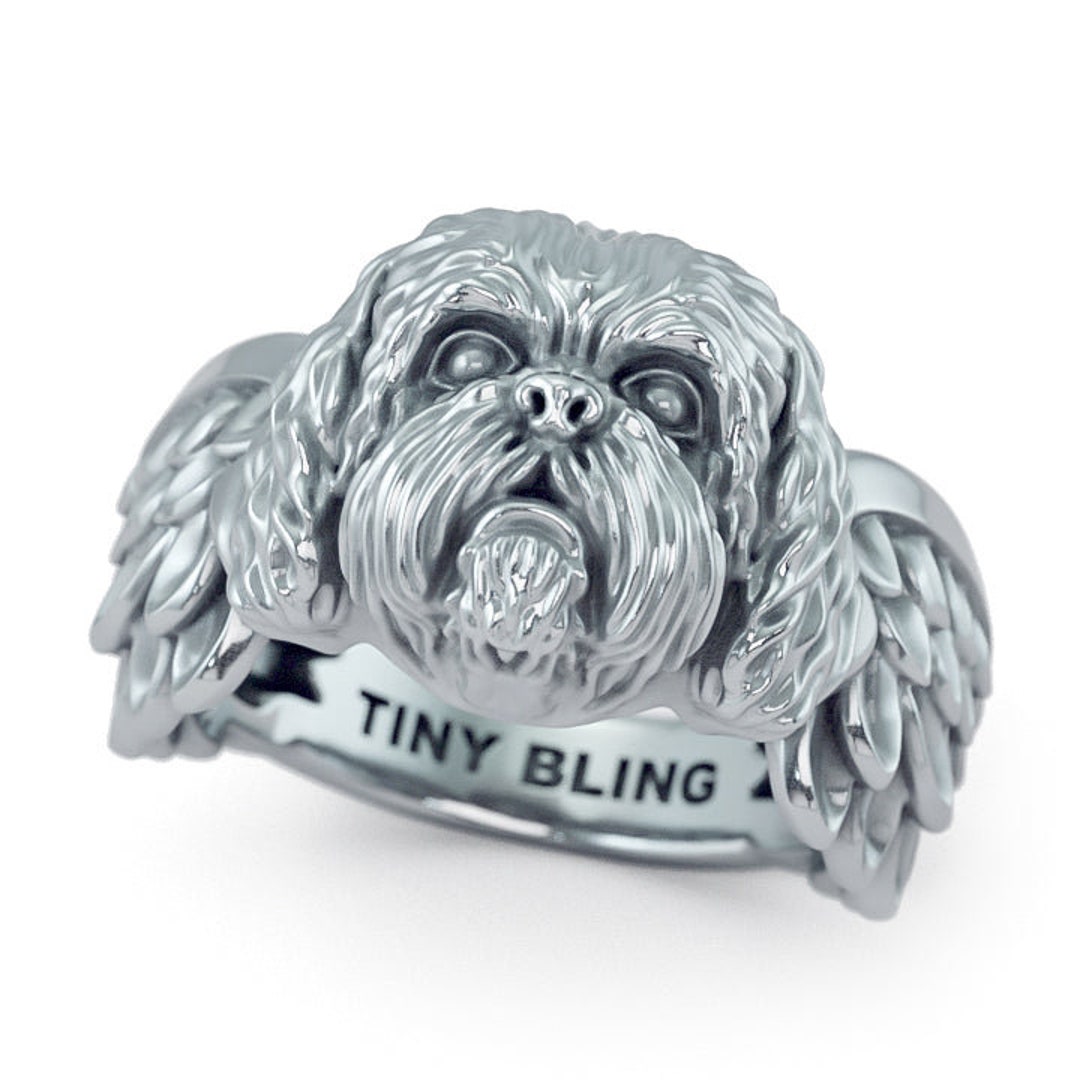 Shih Tzu Angel Wings Memorial Ring for All Pet and Animal Lovers - Etsy
