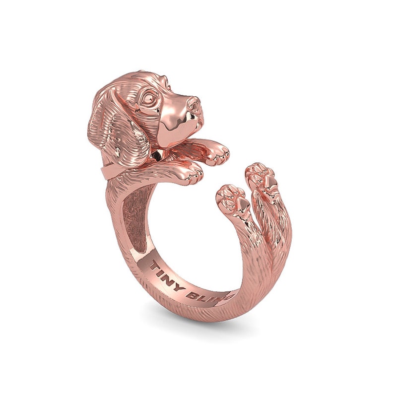 Handmade American English Coonhound Cuddle Wrap Ring Sterling - Etsy