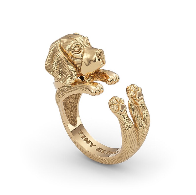 Handmade American English Coonhound Cuddle Wrap Ring Sterling - Etsy