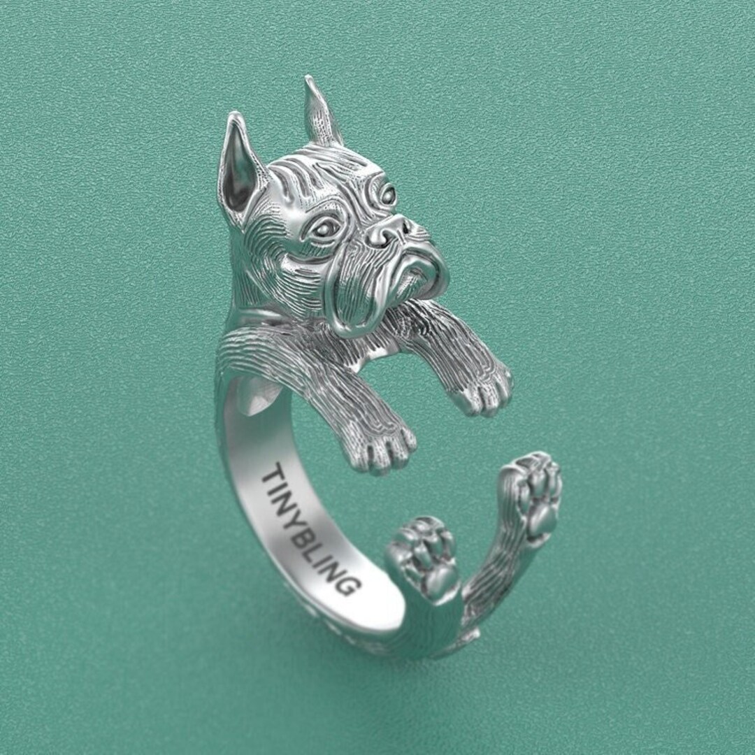 Handmade Boxer With Cropped Ears Jewelry 925 Sterling Silver Cuddle ...