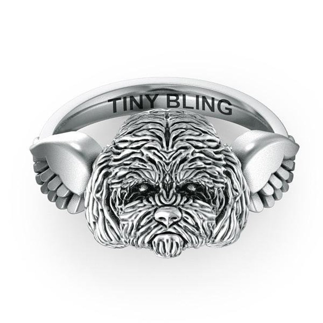 Cockapoo Angel Wings Memorial Ring for All Pet and Animal Lovers - Etsy