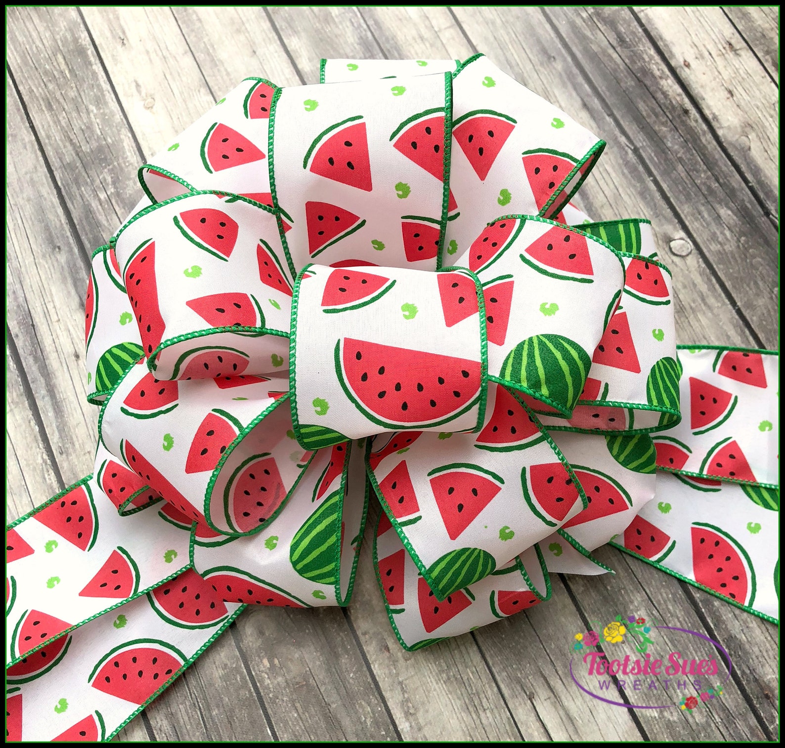 Watermelon Bow Birthday Bow Wreath Bow Basket Bow Summer | Etsy