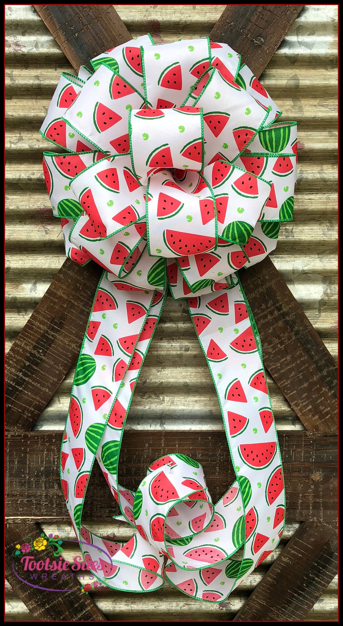 Watermelon Bow Birthday Bow Wreath Bow Basket Bow Summer | Etsy