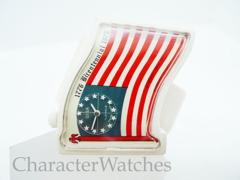 Gisa Project Seven 1975 Swiss Made 17 Jewel American Bicentennial Mens ...