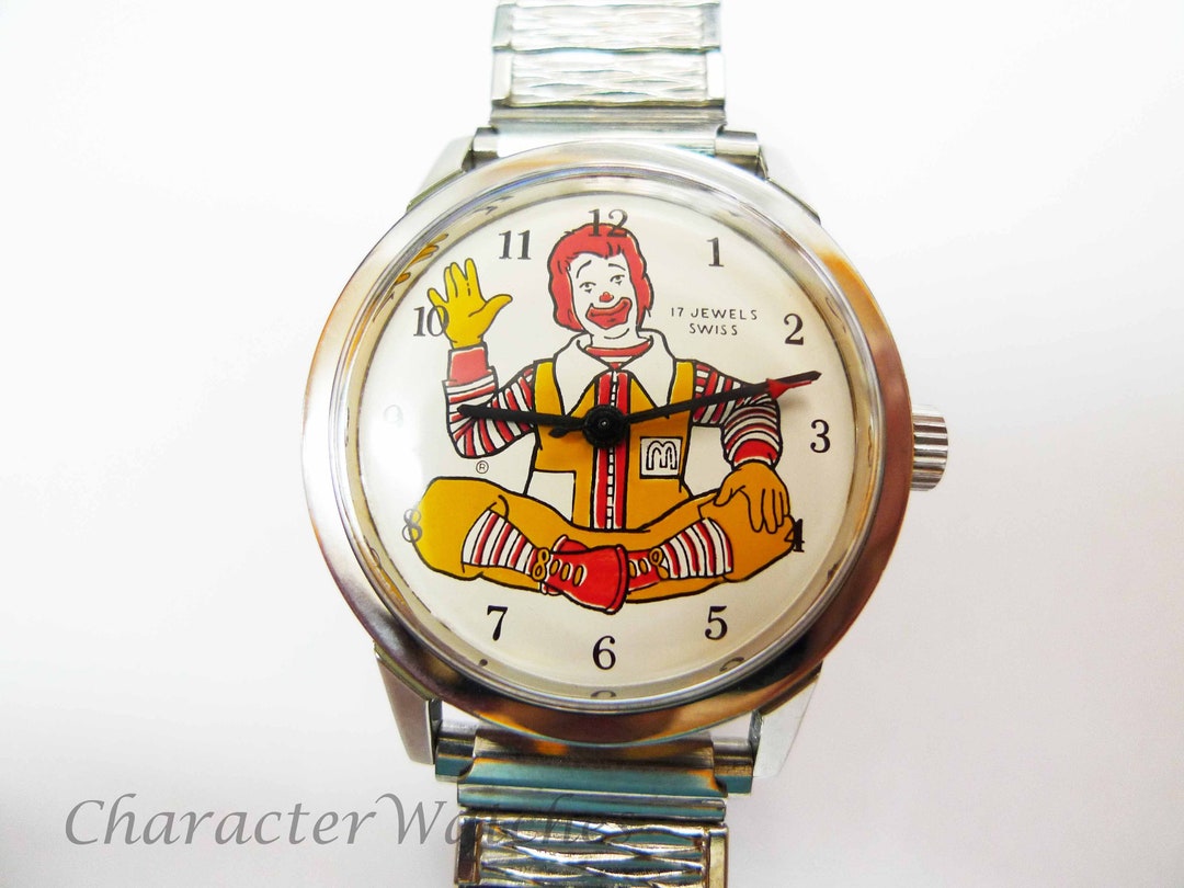 Vintage Le Jour 1970's Ronald Mcdonald Gents Swiss Made 17 Jewel Manual ...
