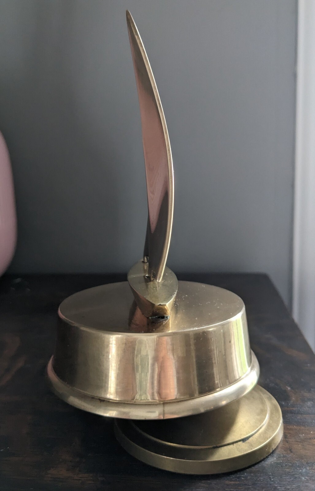 VINTAGE Mid-century Brass Rotating Musical SAILBOAT Nautical Theme ...