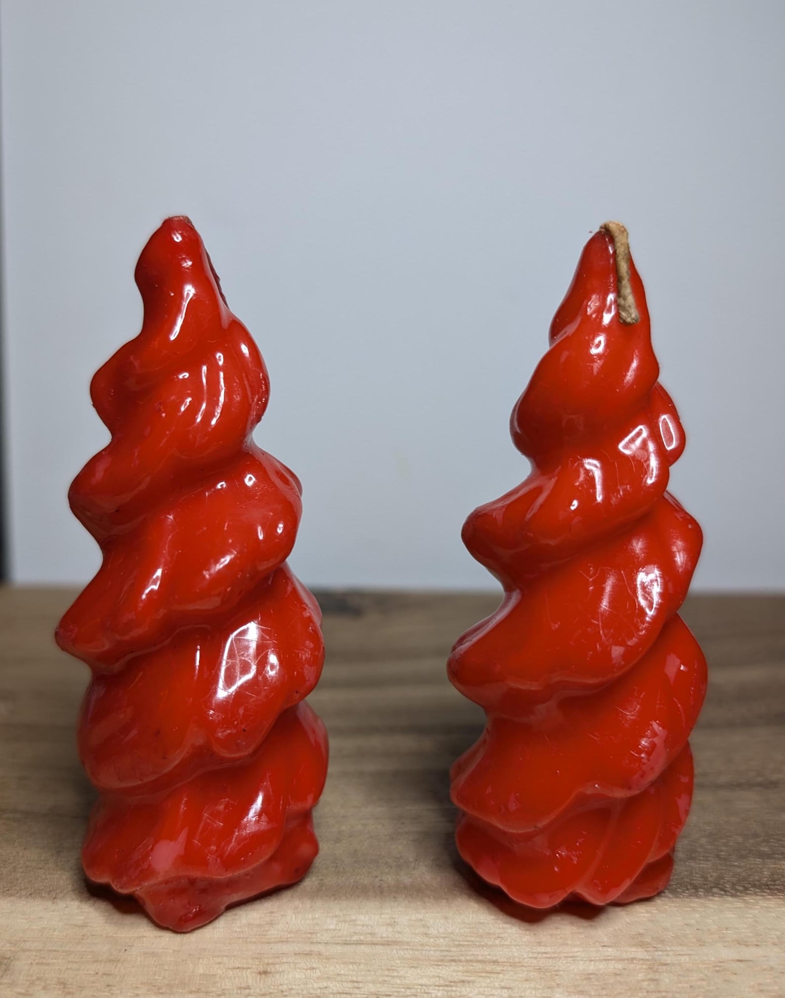 Pair of Dutch Pine Tree Candles From the 50's Made in Holland 4" Tall ...