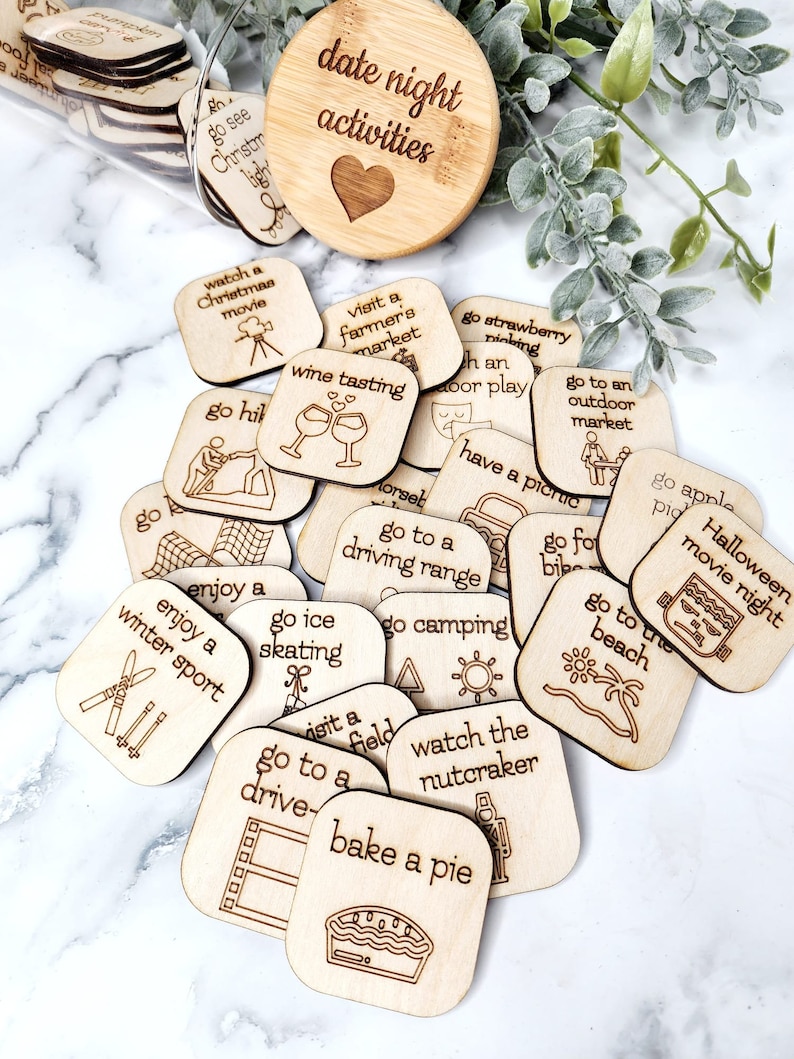 Date Night Tokens SVG Date Night Activities Jar Valentines - Etsy