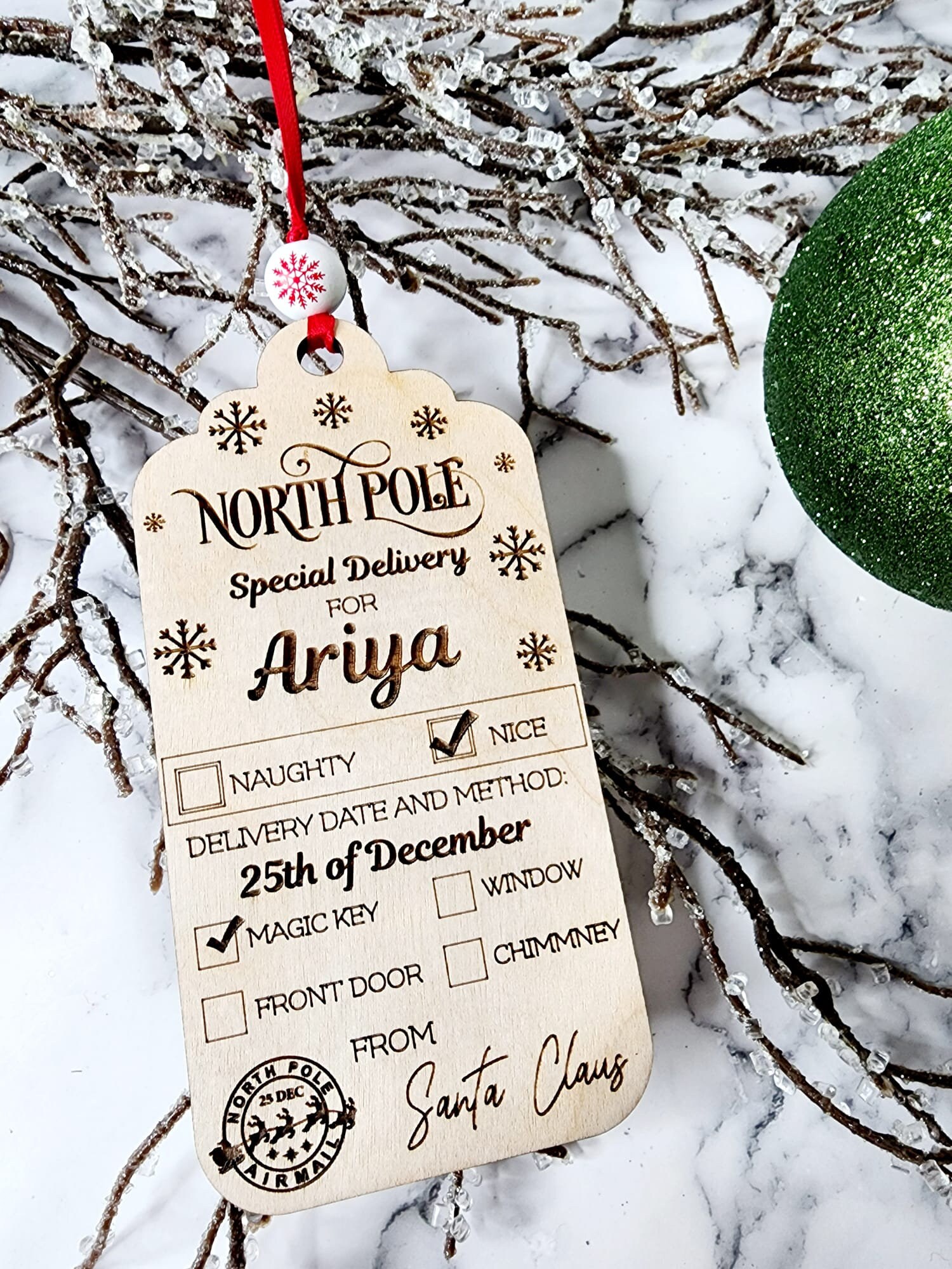 North Pole Special Delivery Tag SVG Laser Ready - Etsy