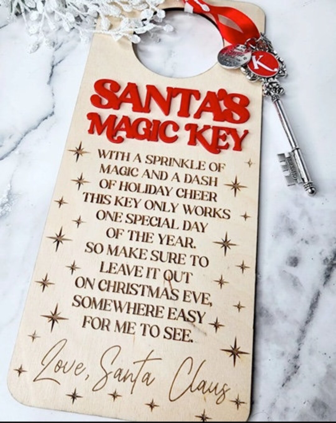 Santa's Magic Key SVG Laser Ready Digital File key Not - Etsy