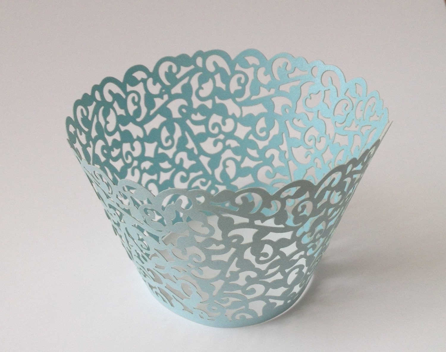 12 Pcs Beautiful Light Blue Classic Lace Wedding Filigree | Etsy