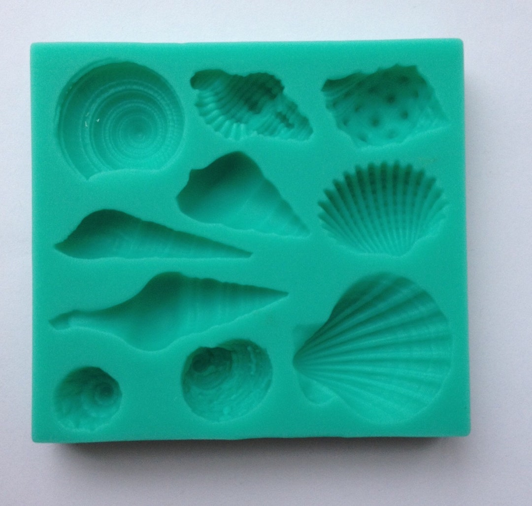 Shells Seashell Silicone Mold Soft Silicone Mold Fondant Mat Cake ...