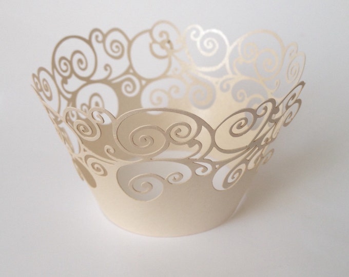 12 Pcs Beautiful Pale White Swirl Lace Wedding Filigree | Etsy