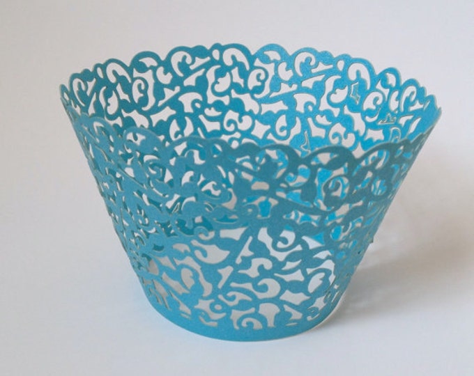 12 Pcs Beautiful Classic Blue Turquoise Lace Wedding Filigree - Etsy