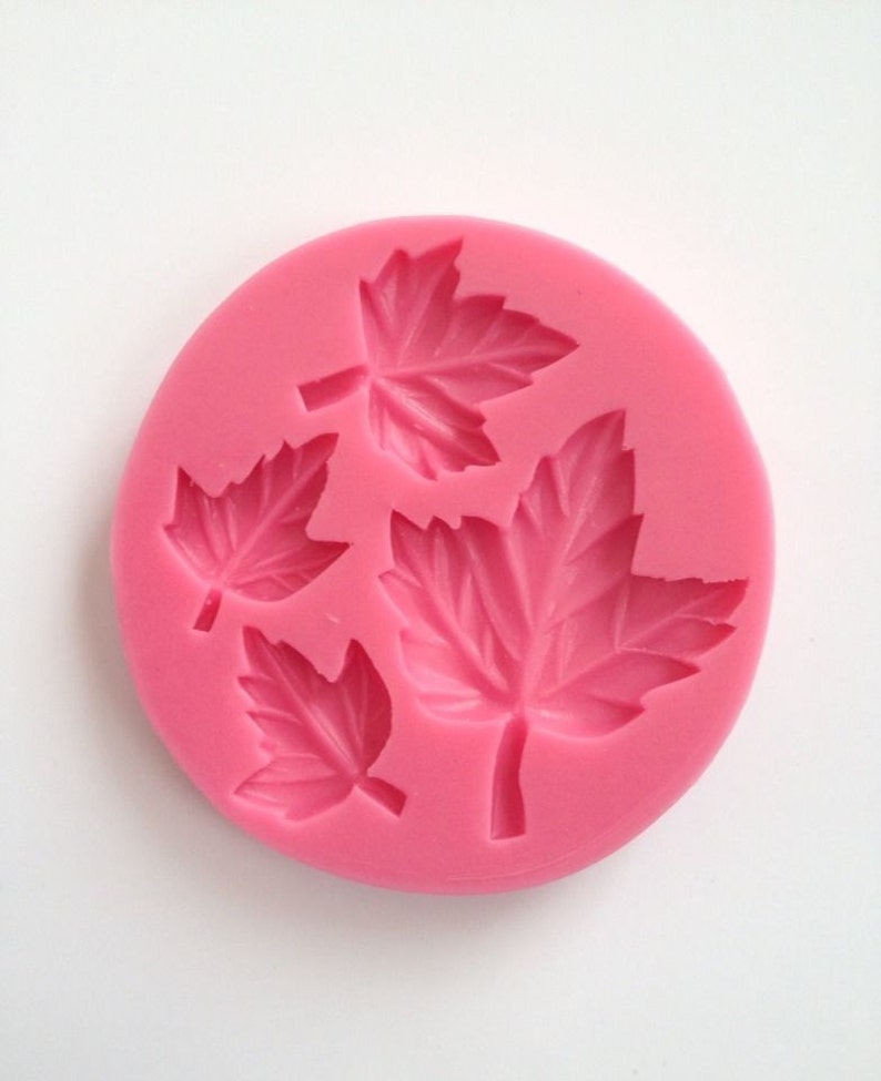 Fall Leaves Leaf Soft Silicone Mold Fondant Mat Cake Decorating Cupcake ...