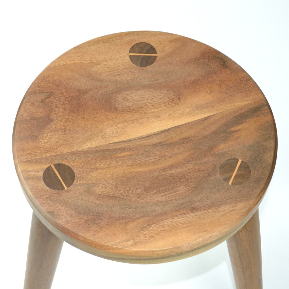 Three Legged Stool-walnut Wood - Etsy