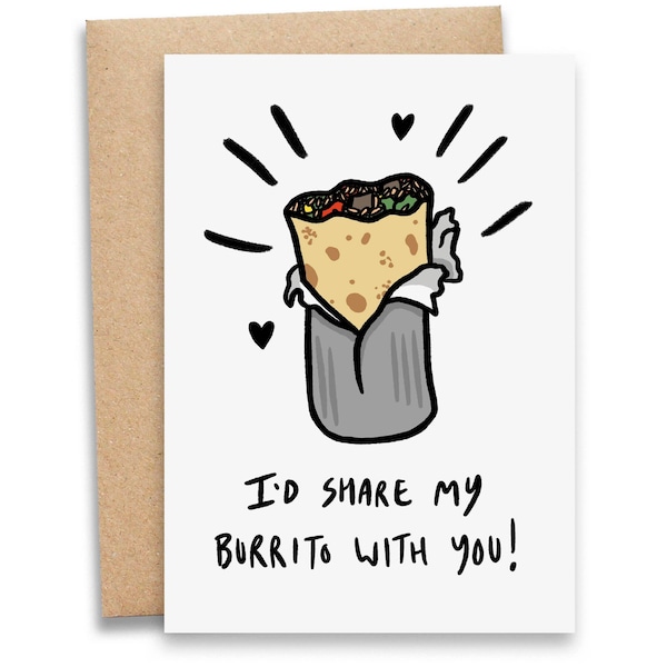 Burrito Card - Etsy