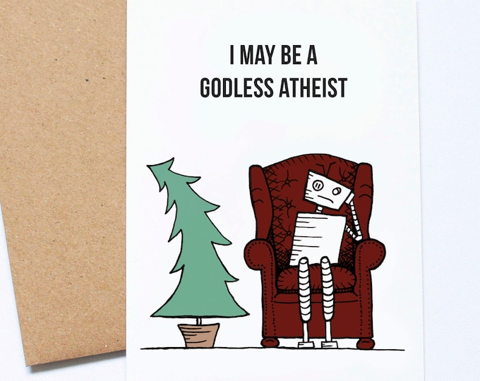 Atheist Holiday Card, Winter Solstice Card, Humanist Christmas, Eat ...
