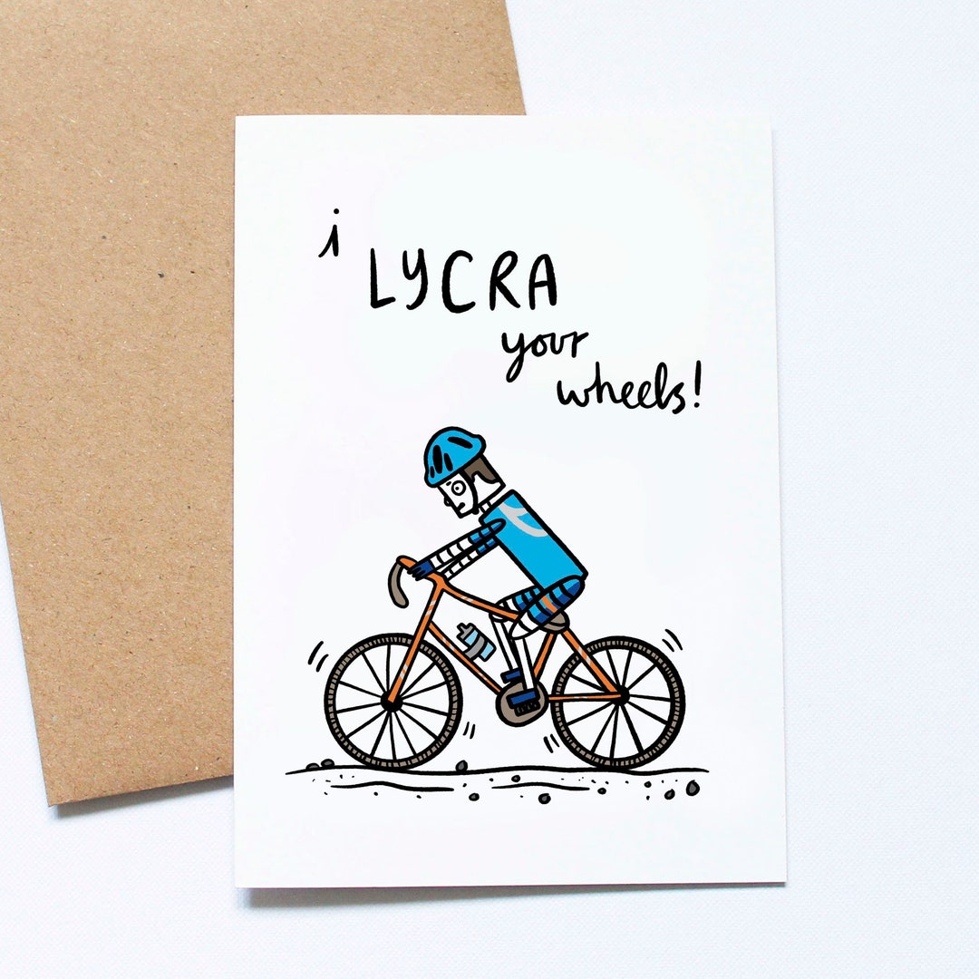 Bicycle Fathers Day, Cyclist Dad, Active Dad, Funny Pun, Cycling Card ...