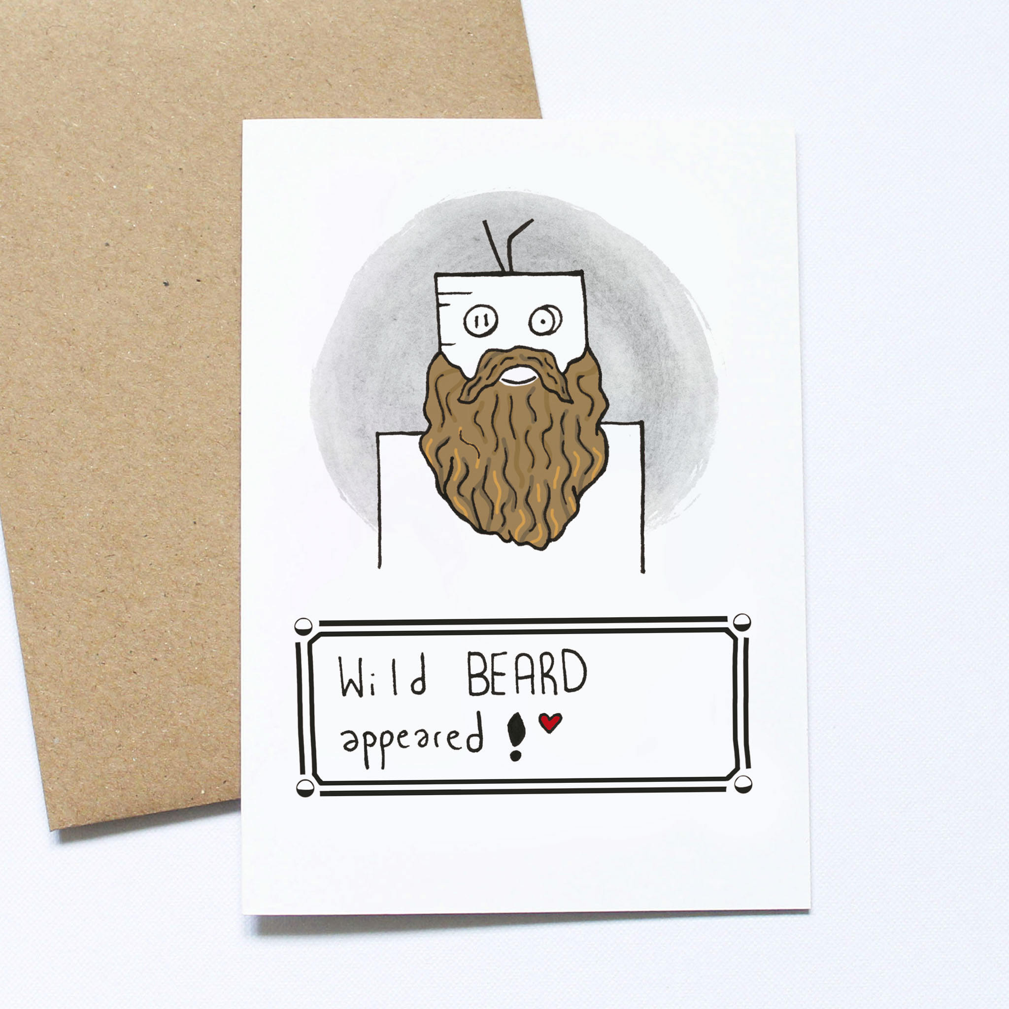 Funny Beard Card, Valentines Card, Gamer Boyfriend, Pokemon Player ...