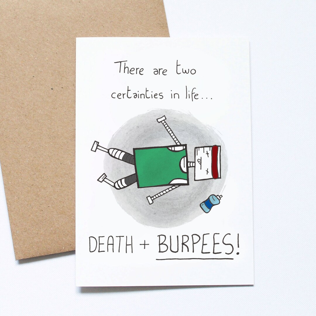 Crossfit Card Death and Burpees Exercise Card Fitness - Etsy UK