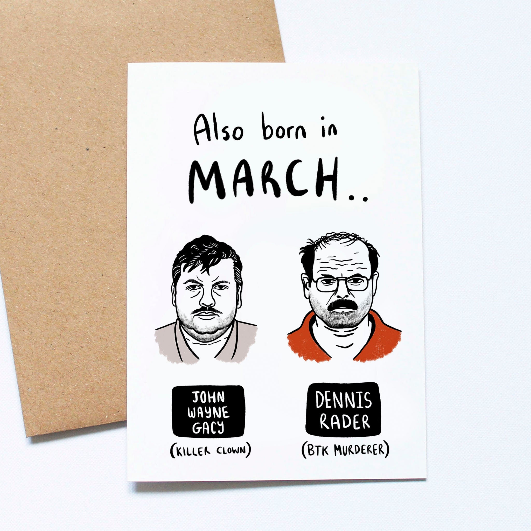 March Birthday Card Serial Killer True Crime Dark Humour - Etsy