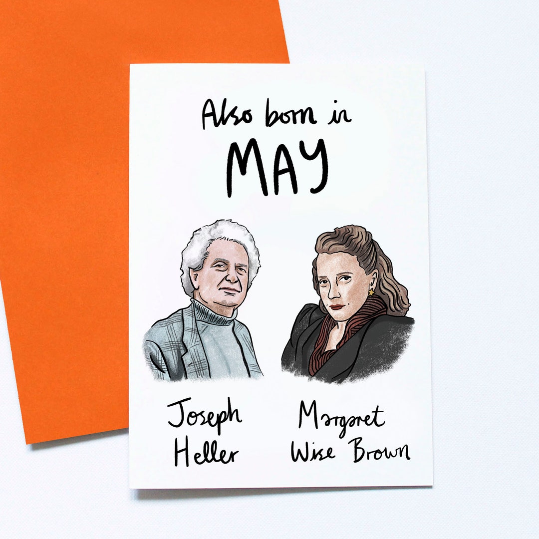 May Birthday Card, for Book Lovers, Famous Authors, Joseph Heller ...