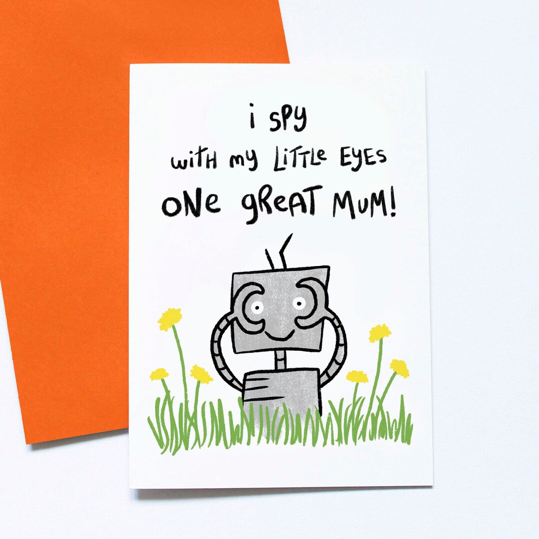 I Spy One Great Mum, Cute Mother's Day Card, From Kids, From Little ...