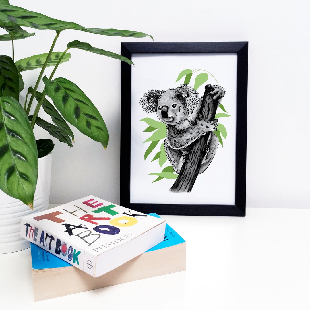 Koala Print, Koala Illustration, Australian Animal, Koala Painting ...