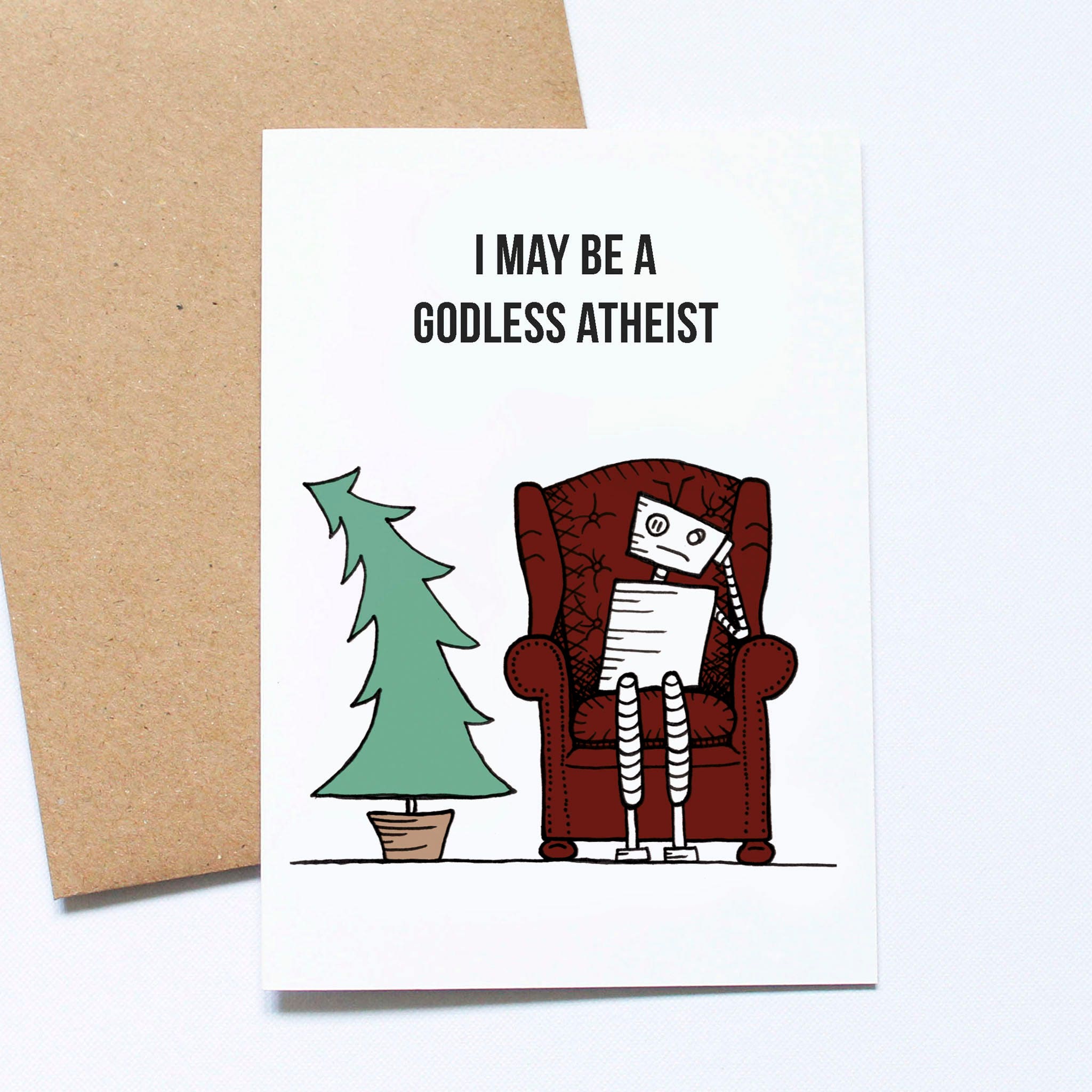 Atheist Holiday Card, Winter Solstice Card, Humanist Christmas, Eat ...