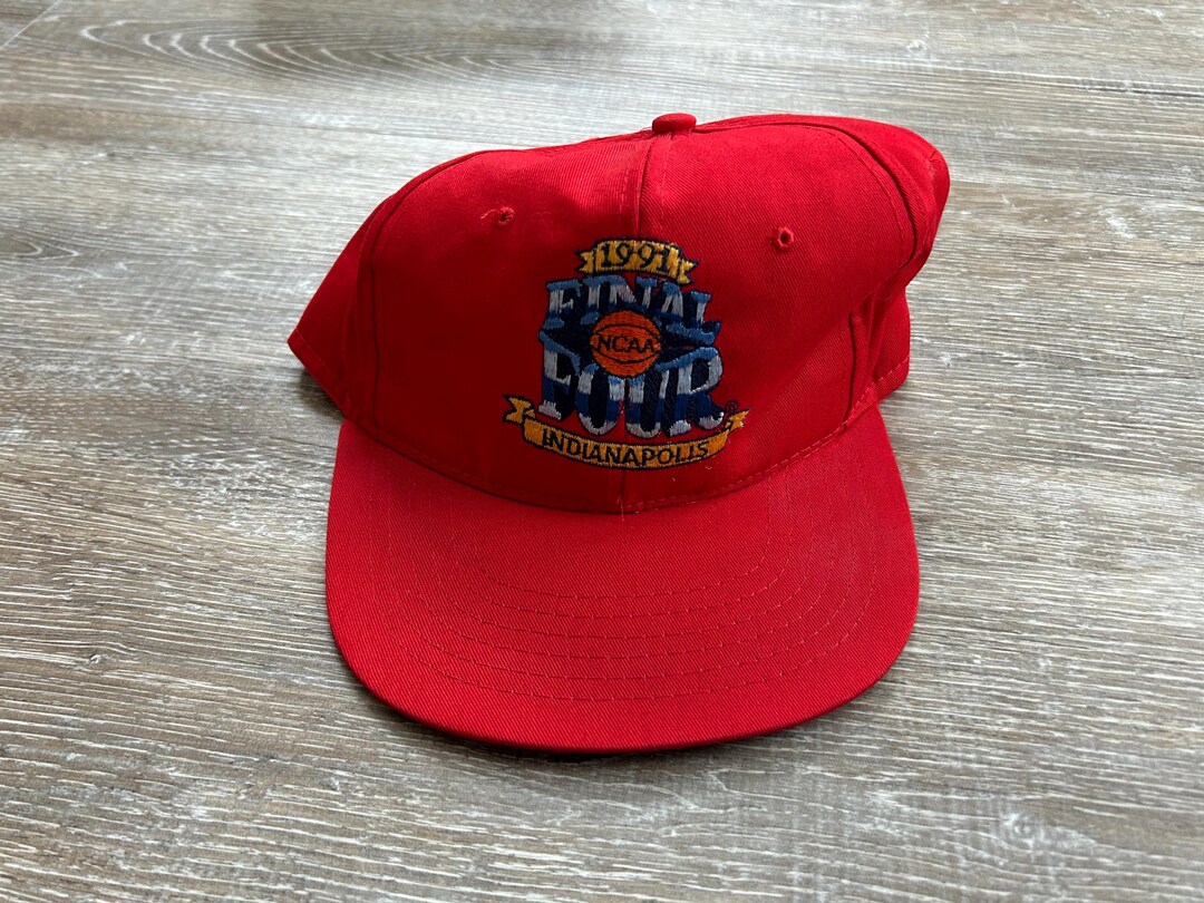 Vtg 1991 Final Four Hat Basketball 90s Duke UNLV Tar Heels Kansas UNC ...