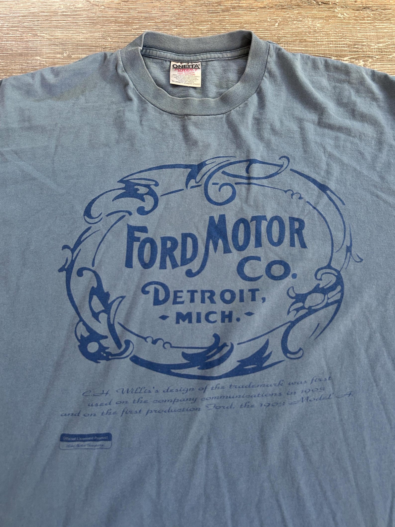 Vintage 90s Ford Motor Company Detroit T Shirt Single Sitch Power-t ...