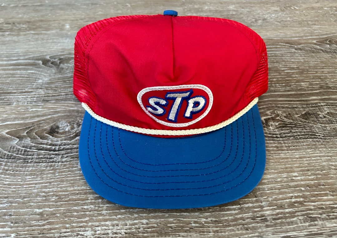 Vintage STP Snapback Racing Mesh Trucker Hat Motor Oil Automotive 70s ...
