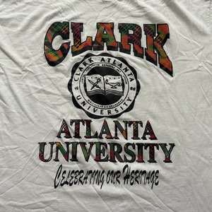 Vtg 90s Clark Atlanta University T Shirt Logo HBCU Single Stitch ...