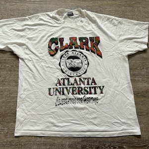 Vtg 90s Clark Atlanta University T Shirt Logo HBCU Single Stitch ...
