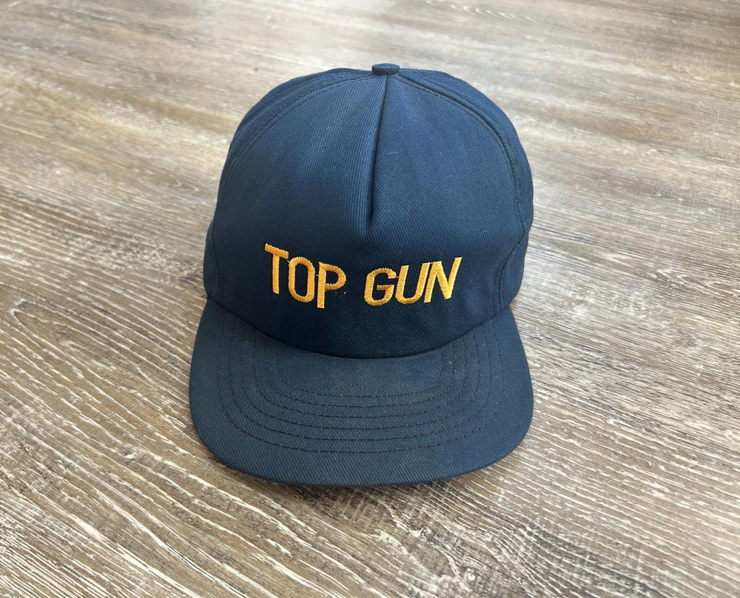 Vtg 90s United States NAVY Top Gun Fighter Weapons School Snapback Hat ...