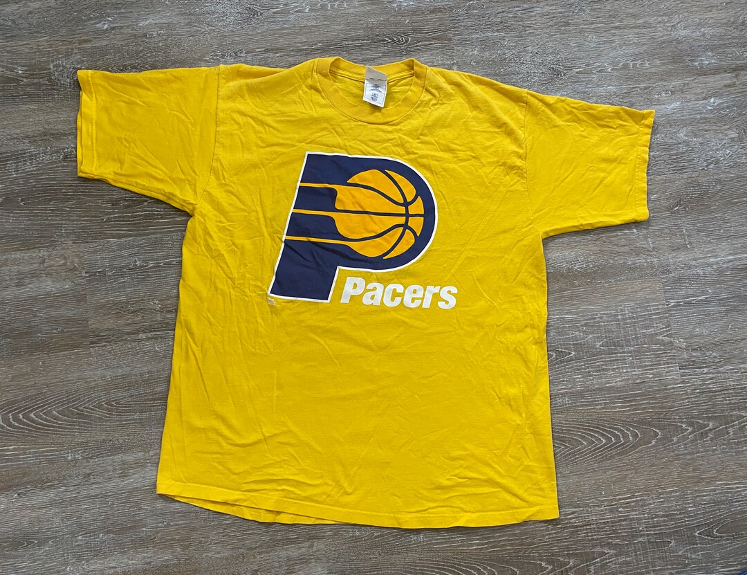 Vintage 90s Indiana Pacers T Shirt Basketball Big Logo Pro Player XL ...
