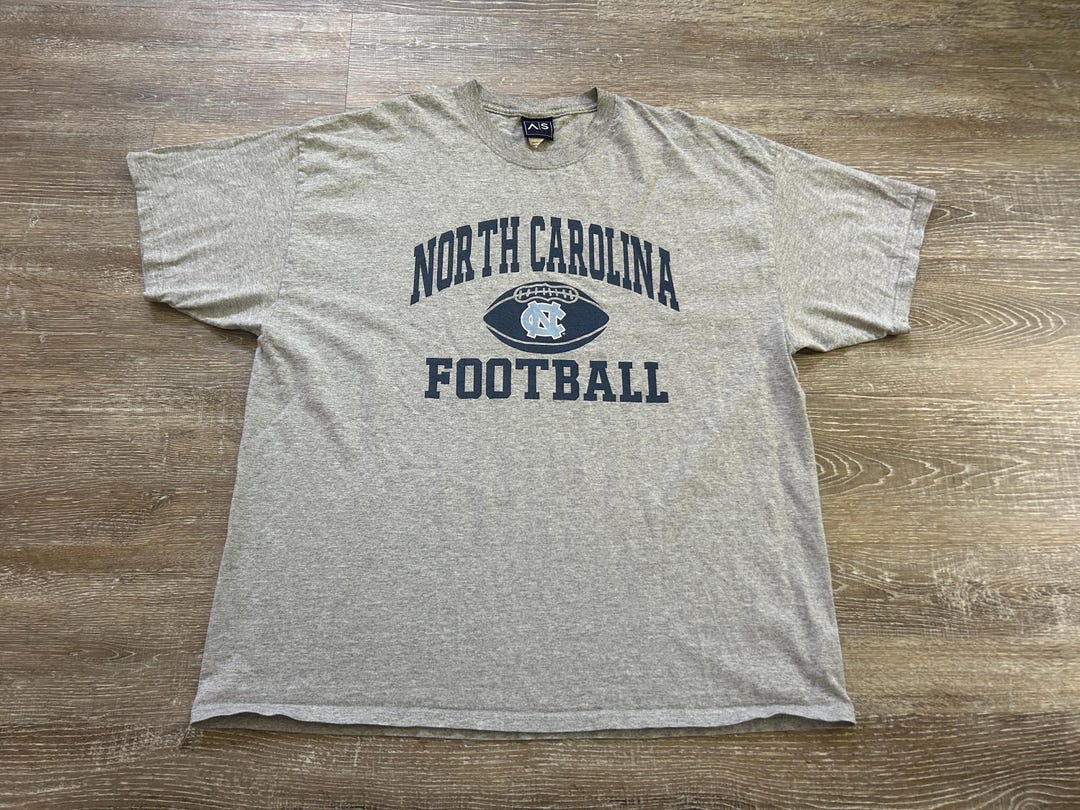 Vtg 2000s North Carolina Tar Heels Football T Shirt UNC University NCAA ...