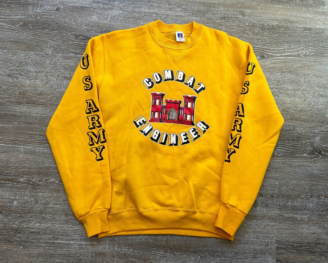 Vintage 80s United States Army Crewneck Sweatshirt Combat Engineer ...