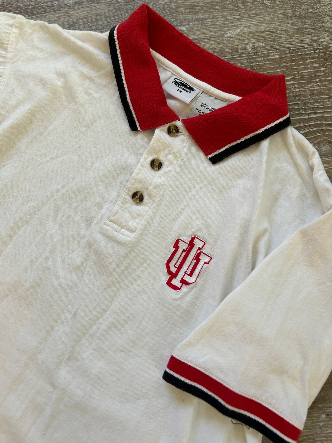 Vintage 90s Indiana Hoosiers Collared Polo Shirt Black IU Logo ...