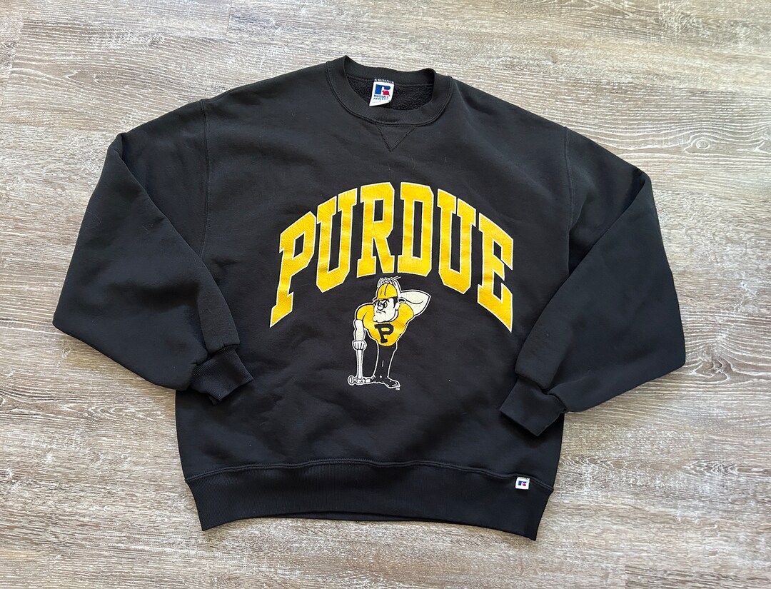 Vtg 90s Purdue Boilermakers Arch Logo Crewneck Sweatshirt Pete Russell ...